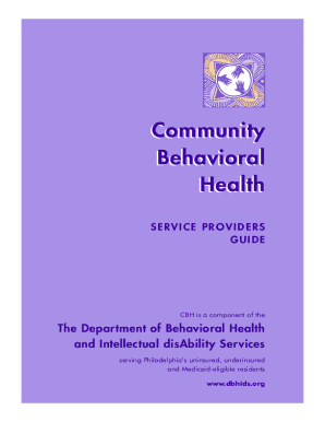 Fillable Online Community Behavioral Health Community Behavioral Health ...