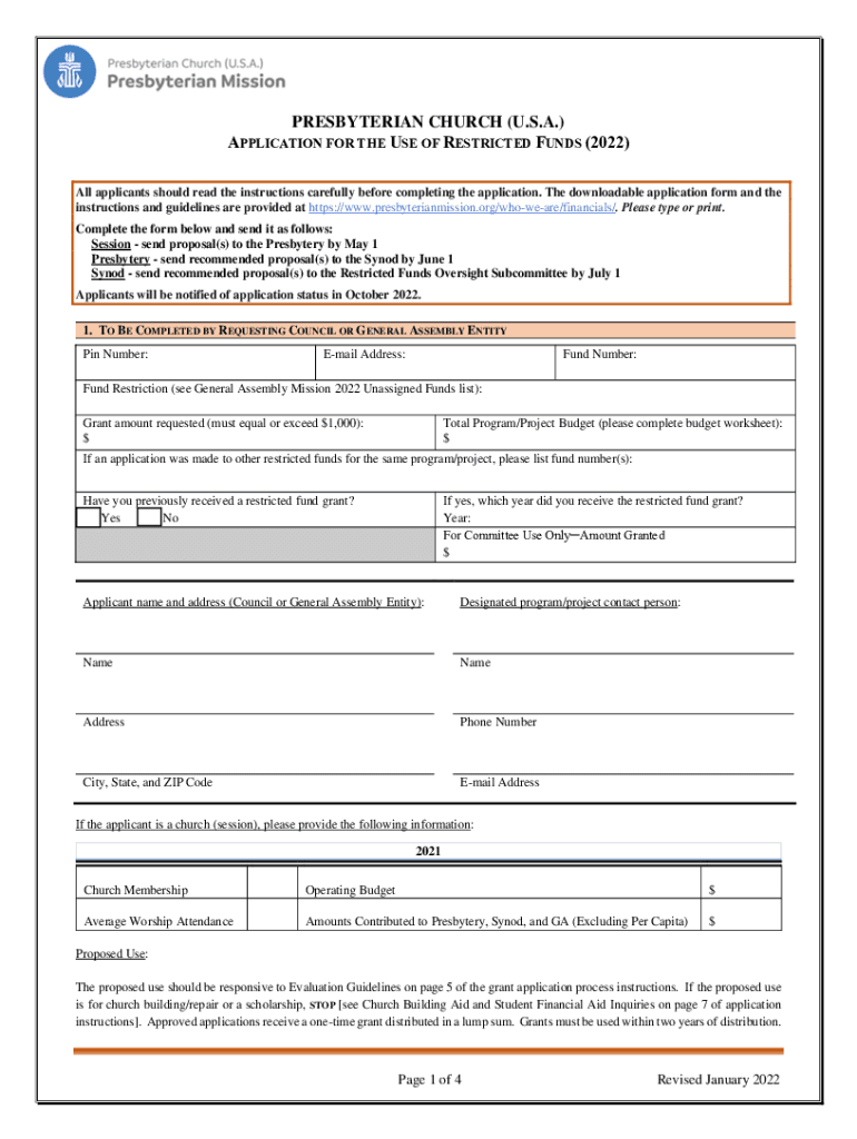 Fillable Online Preparation for Ministry - Application forms - PC(USA ...