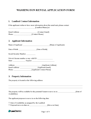 Fillable Online rental-application-washington-template Fax Email Print ...