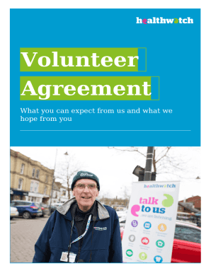 Volunteer handbook and agreement Doc Template | pdfFiller