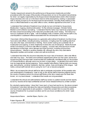 Fillable Online acupuncture-consent-form Fax Email Print - pdfFiller