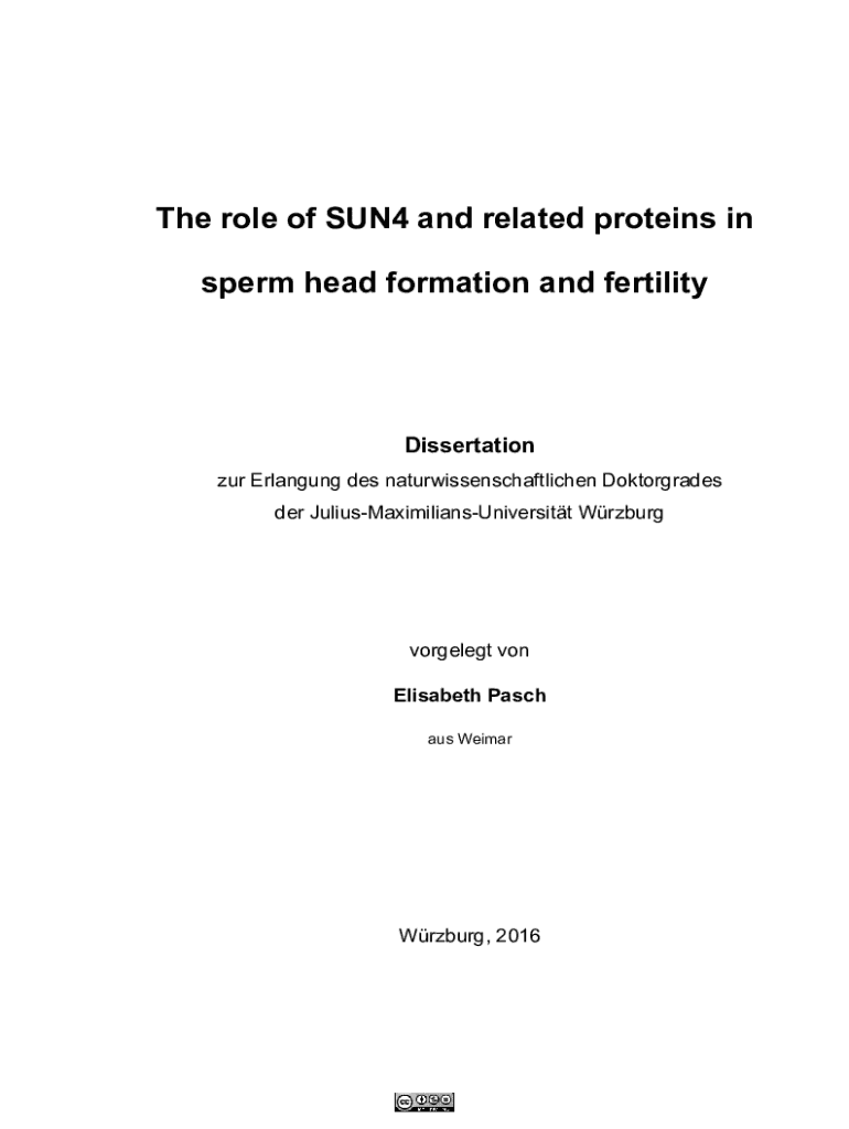 Fillable Online The role of SUN4 and related proteins in sperm head ...