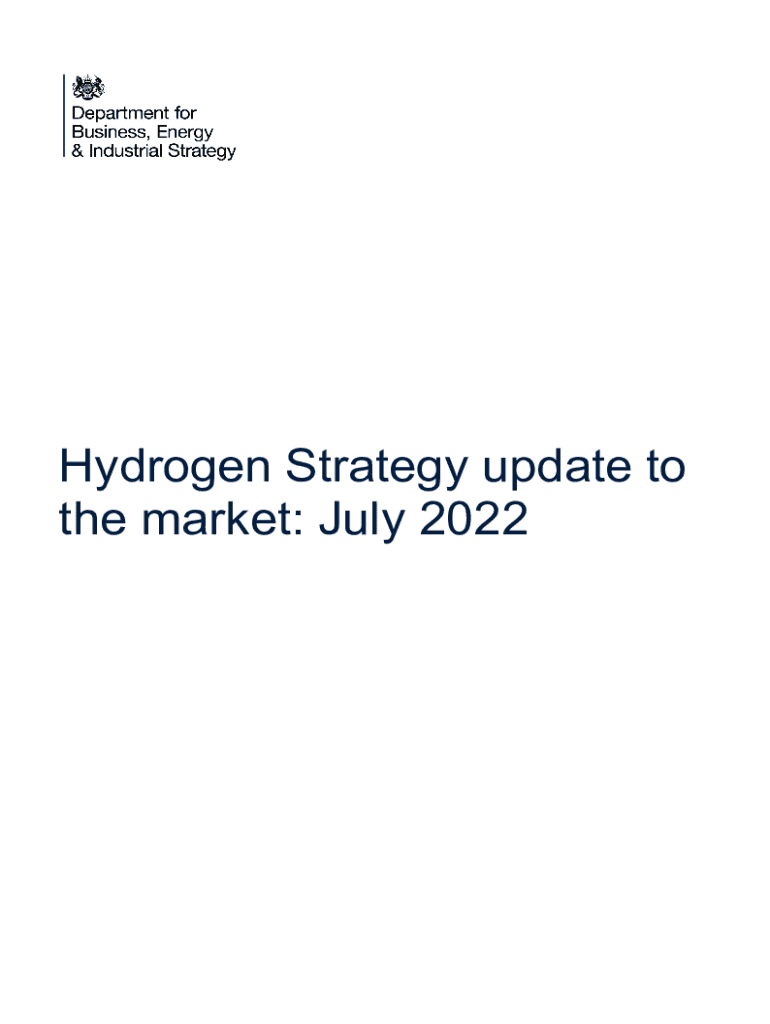 Fillable Online Update on the UK's Hydrogen Strategy: Where are we now ... Fax Email Print ...