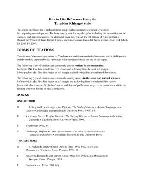 Fillable Online How to Cite References Using the Turabian (Chicago ...