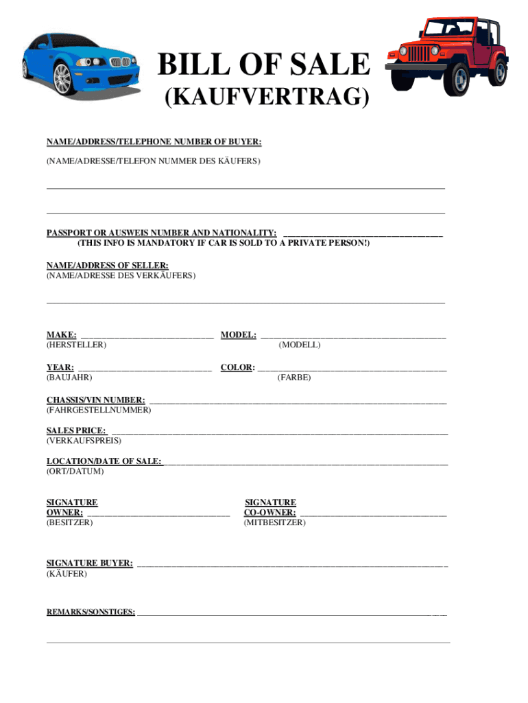 Fillable Online BMV: Titles: Proof of Vehicle Ownership: Bill of Sale ...