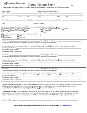Fillable Online Client Update Form.docx Fax Email Print - pdfFiller