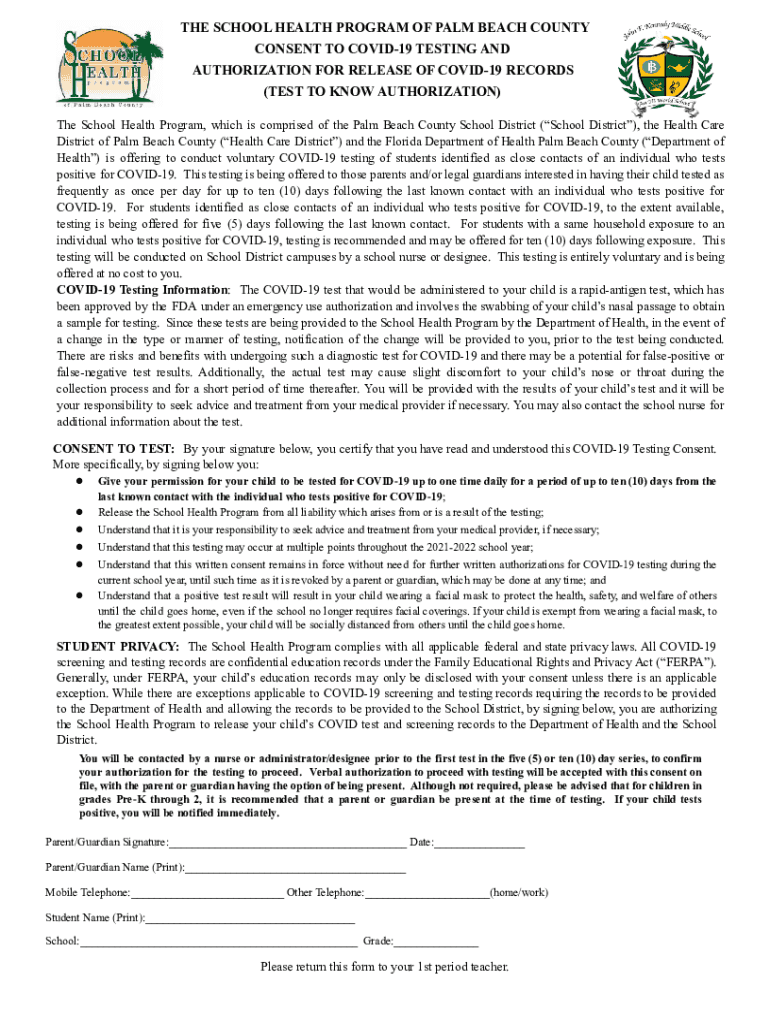 Fillable Online Student Registration / School Health Services Consent ...