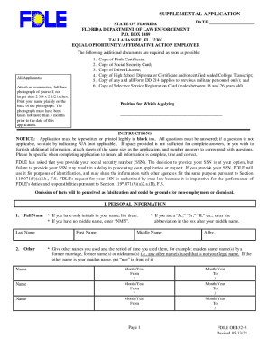 Fillable Online Florida state trooper application - Main Street Renewal ...