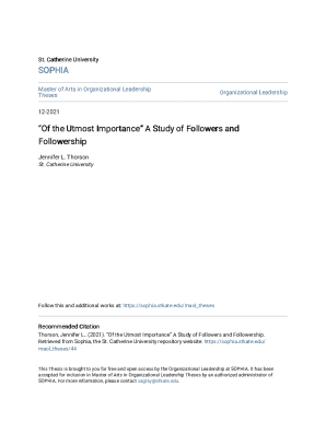 Fillable Online Of the Utmost Importance A Study of Followers and ...