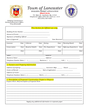Fillable Online Fillable Online Building Permit Application - Lancaster ...