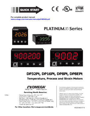 Fillable Online PLATINUM Series Digital Panel Meters - OMEGA ...