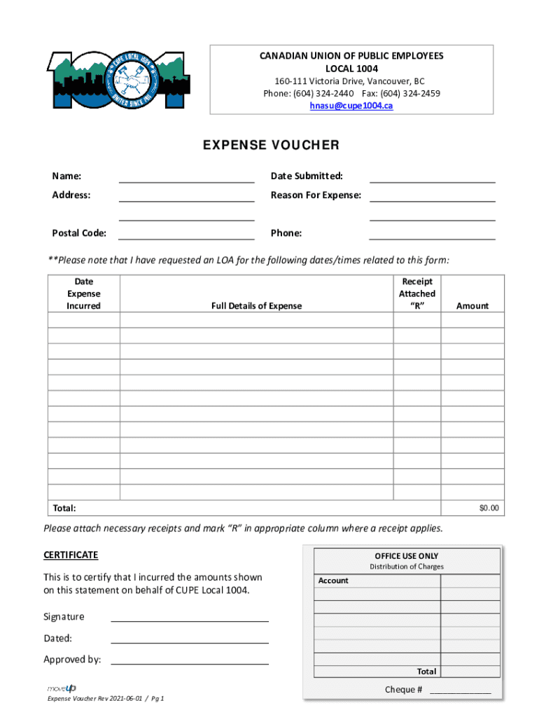 Fillable Online CUPE 1004 - CITY OF VANCOUVER (OUTSIDE WORKERS) Fax ...