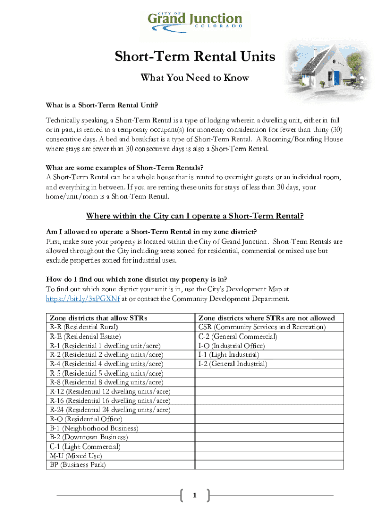 Fillable Online Short-Term Rental Units - What You Need to Know Fax ...