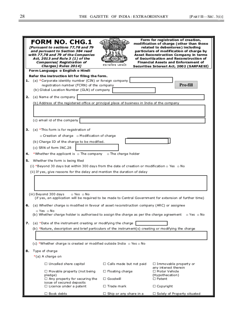 Fillable Online CHG-1 Application for Registration of Creation, Modification of ... Fax Email ...