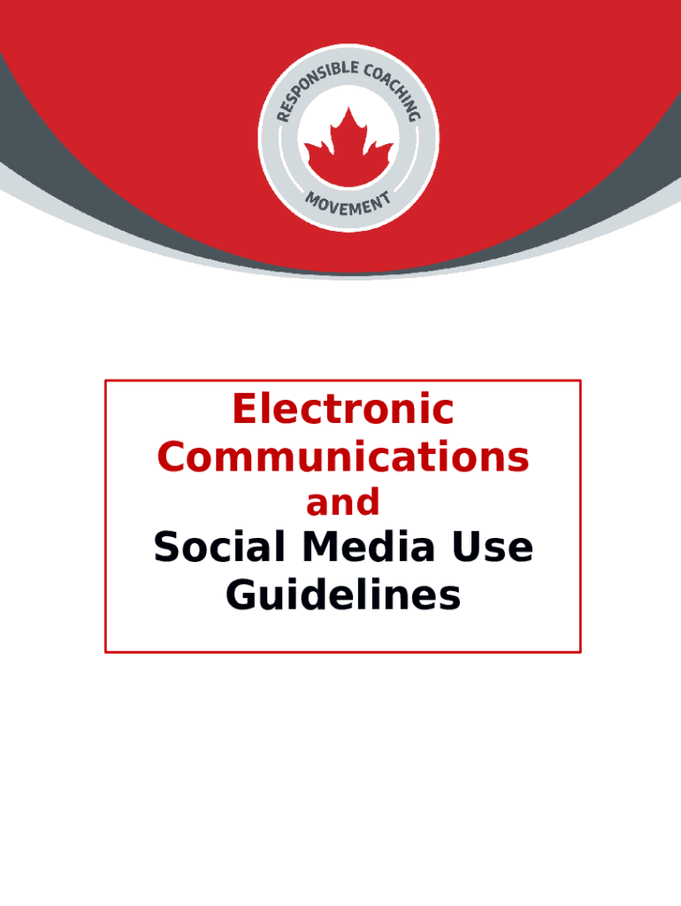 Guidelines on Use of Electronic Communication and Social ... Doc ...