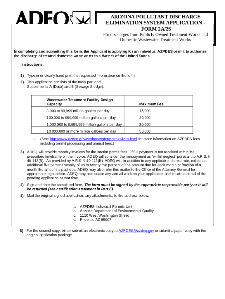 Arizona Pollutant Discharge Elimination System - ADEQ Doc Template ...