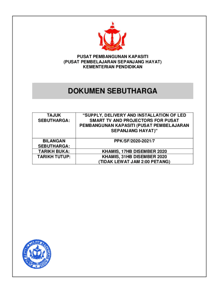 Fillable Online Dokumen-Sebutharga-for-Supply-and-Installation-Air ...