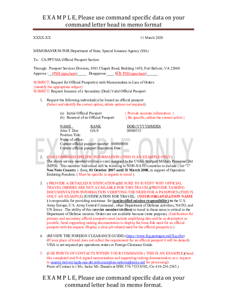 Fillable Online EXAMPLE, Please use command specific data on your Fax ...