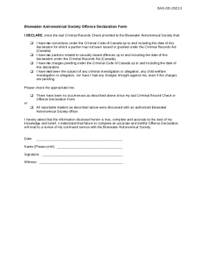 Criminal records and health declaration Doc Template | pdfFiller