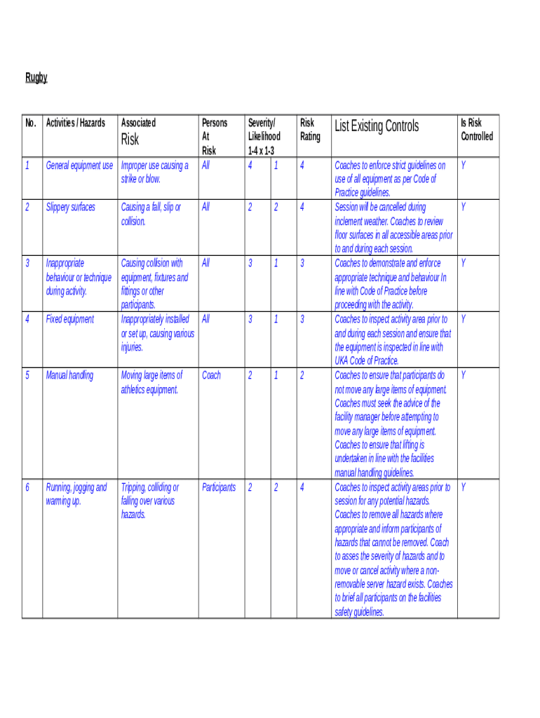 How to UseSeverity and LikelihoodStep 3Risk Assessment Doc Template ...