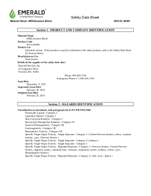 Fillable Online Methyl Ethyl Ketone - SAFETY DATA SHEET Fax Email Print ...