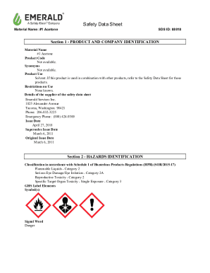 Fillable Online Safety Data Sheets (SDS) - Chemical Safety - Oakland Campus Fax Email Print ...