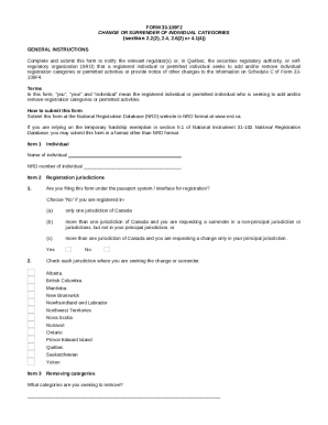 33-109F2 Change or Surrender of Individual ... Doc Template | pdfFiller