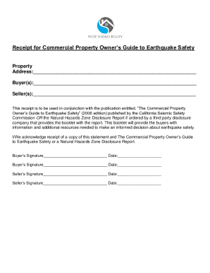 Fillable Online Commercial Property Owner's Guide to ... - Disclosure ...