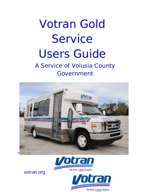 Votran Gold Service Paratransit Shared-Ride Application Doc Template ...
