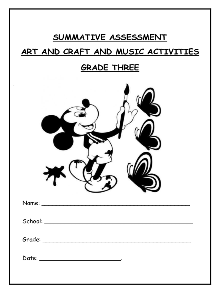 Fillable Online Art-and-Craft-and-Music-Grade-3-Summative-Assessment ...