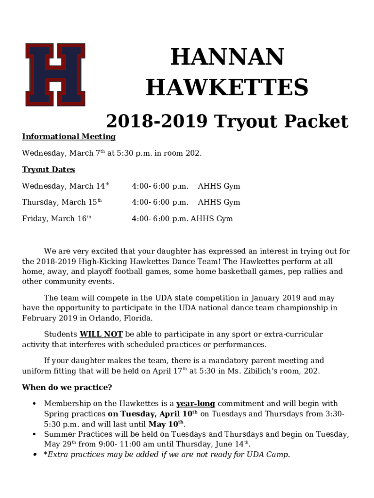 7th and 8th Grade Tryout Ination Sheet Doc Template | pdfFiller