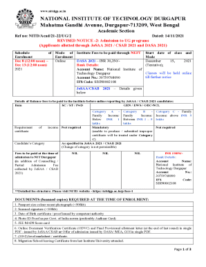 Fillable Online Revised Notice for BTech Admission(1).pdf Fax Email ...