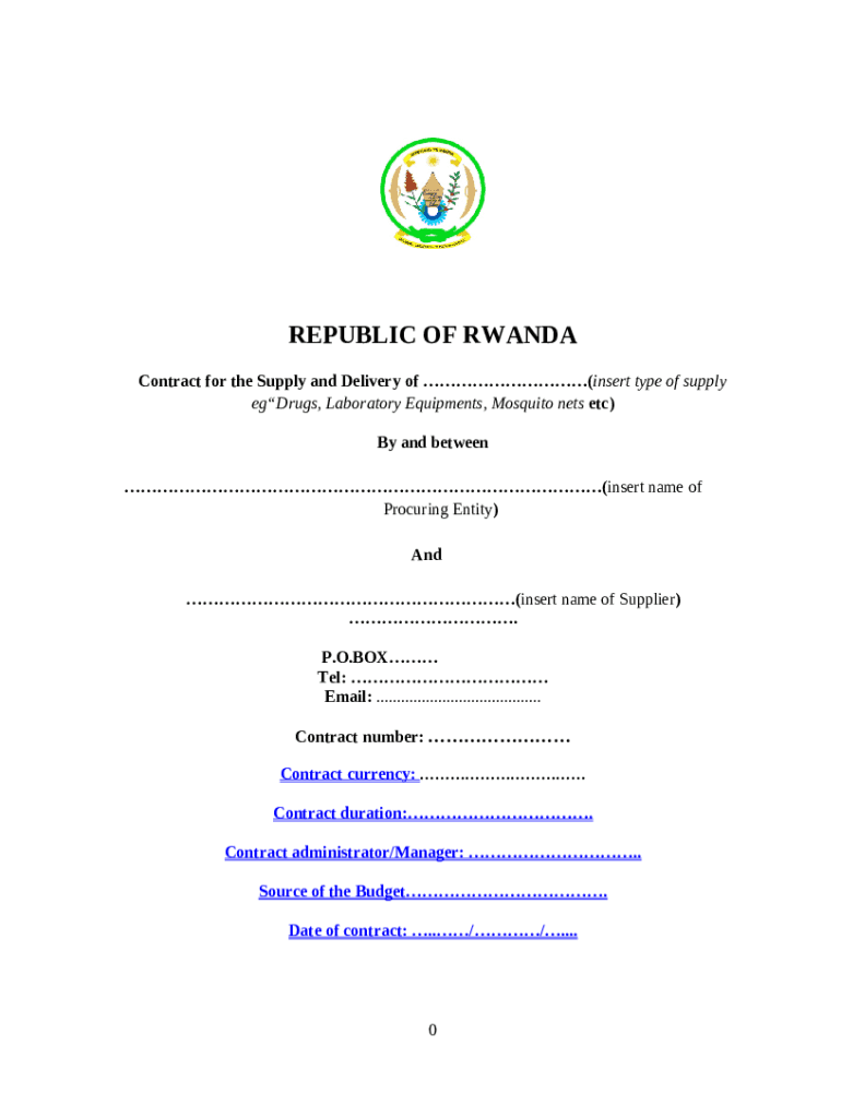 Table of Clauses Section I. Contract Agreement - Minijust Doc Template ...