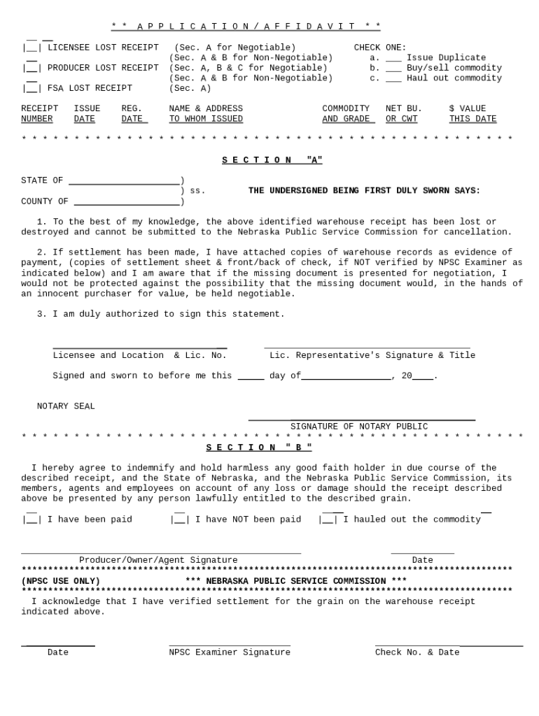 Clerk's Affidavit and Sign - Alcoholic Beverage Control - CA.gov - psc nebraska Doc Template ...