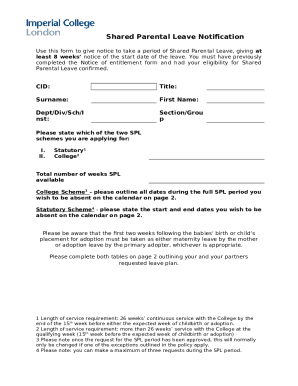 Shared Parental Leave and Pay: Applying for leave ... - GOV.UK Doc ...