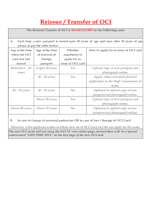 Fillable Online Advisory on Validity of Overseas Citizen of India (OCI ...