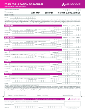 Fillable Online Common Non-Financial Transaction Form - Axis Mutual Fund Fax Email Print - pdfFiller