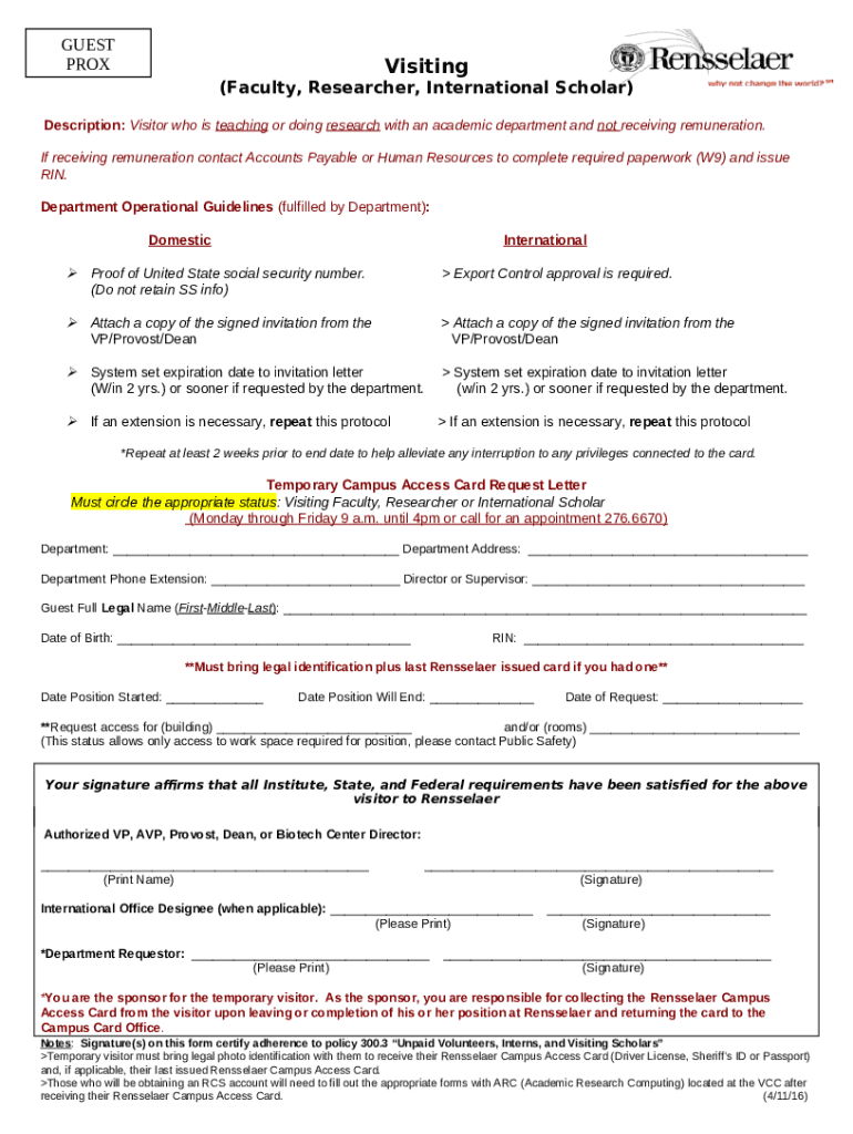 Temporary Employee's ID Request Letter - hassinfo rpi Doc Template ...