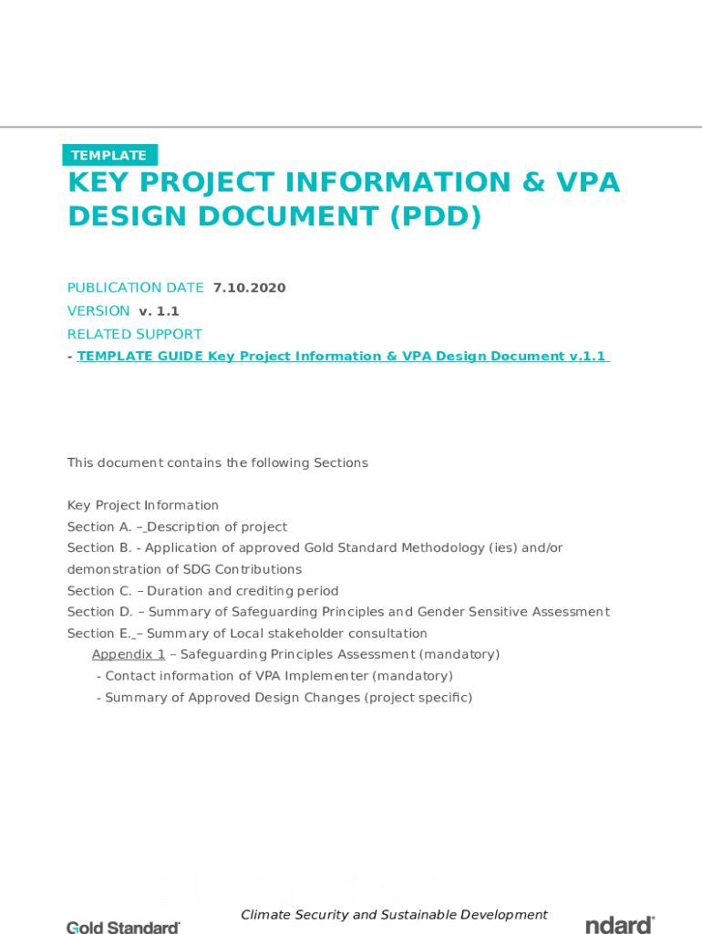 TEMPLATE- VPA Design Document Doc Template | pdfFiller