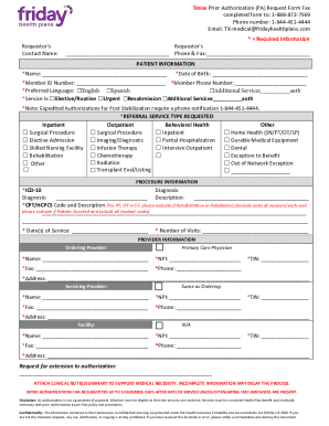 Fillable Online Texas Prior Authorization (PA) Request Form Fax ...