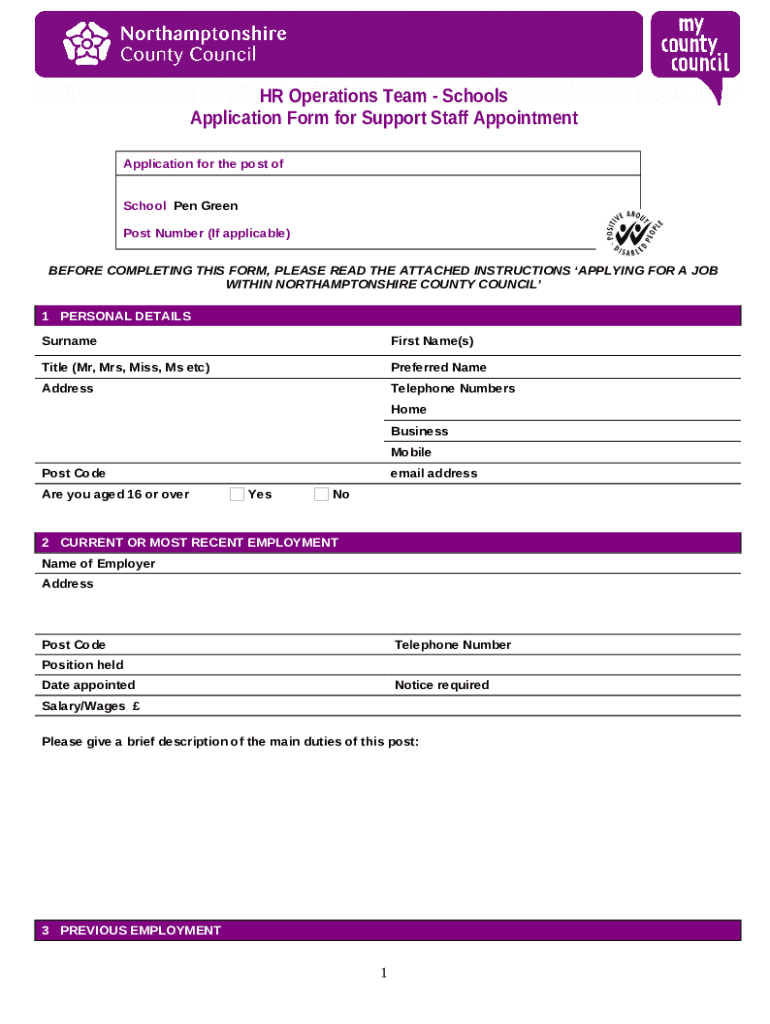 Support Staff - Application Guidelines Doc Template | pdfFiller