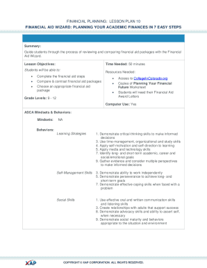 Fillable Online Introduction to Financial Aid Lesson Plan - Louisiana ...