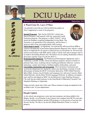 Fillable Online Legislative and Communications Services / DCIU Update Fax Email Print - pdfFiller