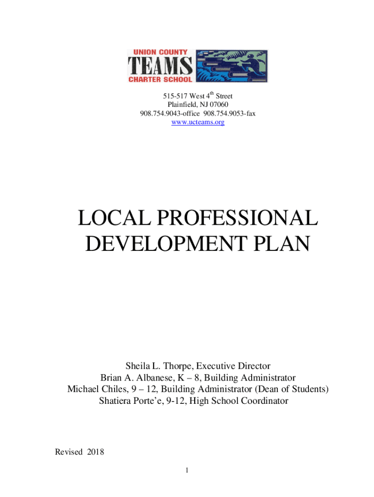Fillable Online LOCAL PROFESSIONAL DEVELOPMENT PLAN.pdf Fax Email Print - pdfFiller