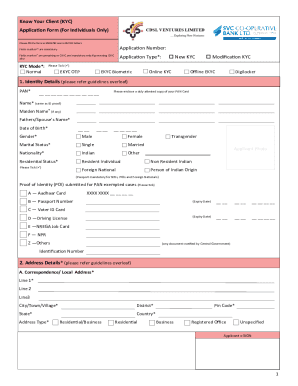Fillable Online Know Your Client (KYC) Application Form (For Individuals Only) 1 ... Fax Email ...