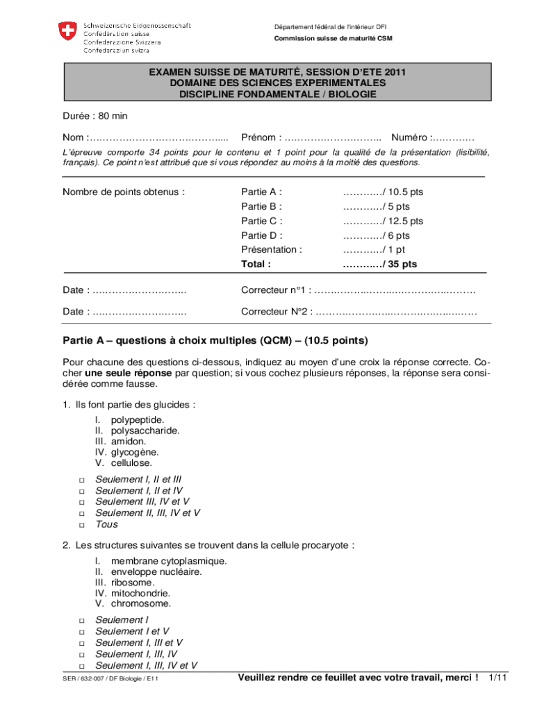 Remplissable En Ligne Directives pour l examen suisse de maturit ...
