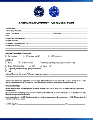 Fillable Online ada accommodation request form Fax Email Print - pdfFiller