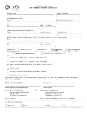 Fillable Online Business Tax Forms - DOR - IN.gov Fax Email Print ...