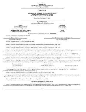 Fillable Online FORM 10-K MAXIMUS, INC. Fax Email Print - pdfFiller