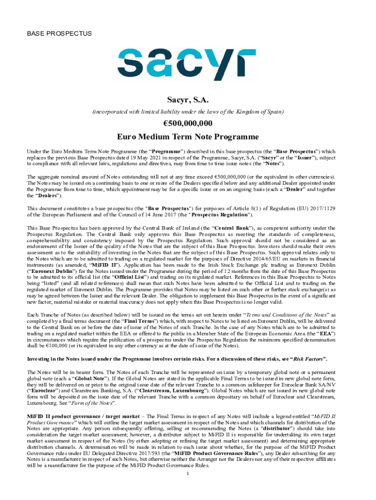 Fillable Online TRUST DEED EURO MEDIUM TERM NOTE PROGRAMME Fax Email ...